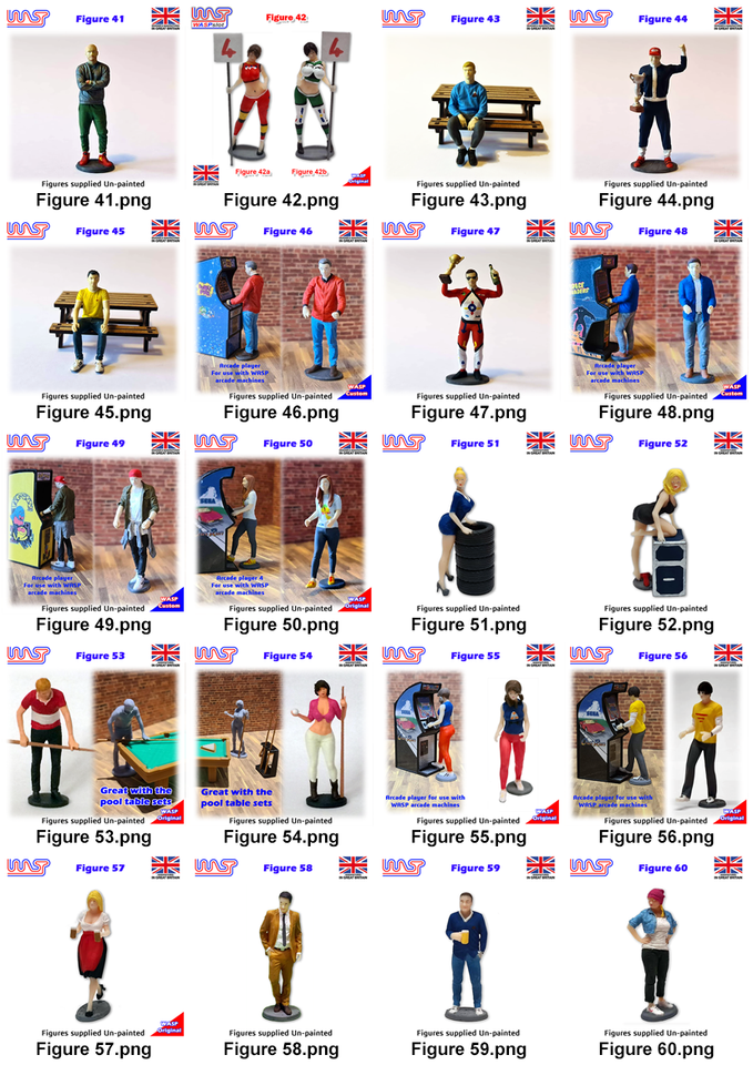 1/32 scale Figures - WASPslot, scenery, spectator, unpainted, people | eBay