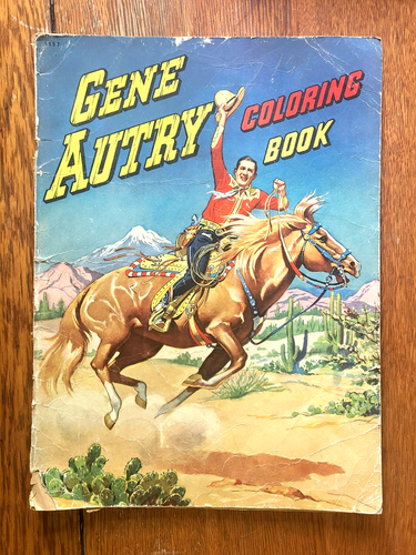 💎 Gene Autry Champion Coloring Book oversized 1951 RARE 💎 | eBay