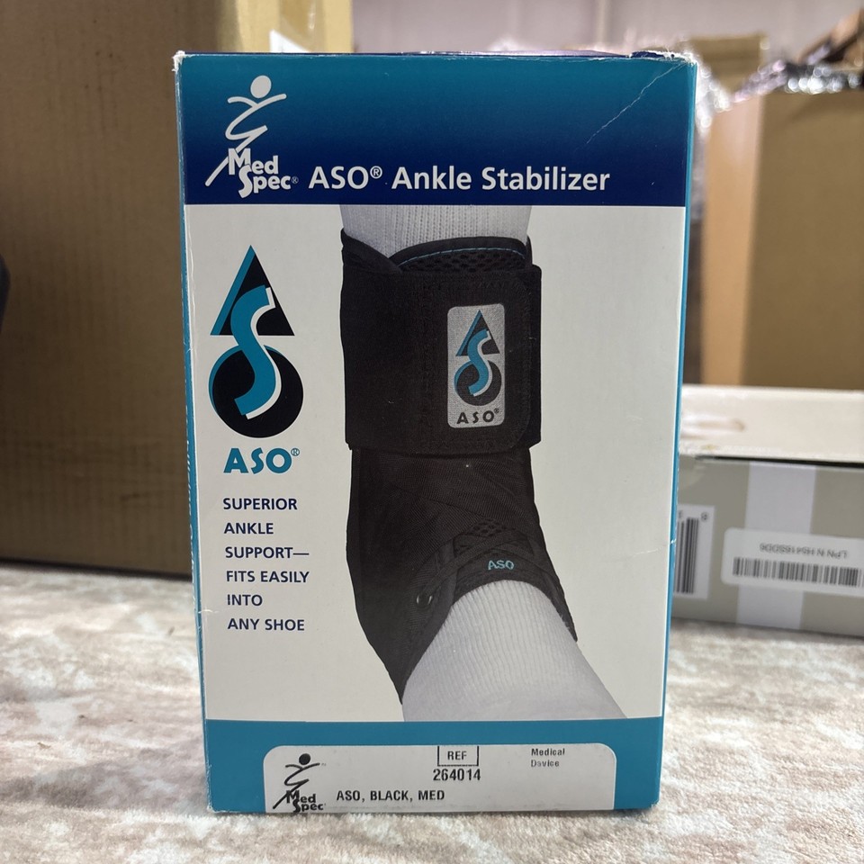 Med Spec ASO Ankle Stabilizer (medium, Black) – Ankle Brace for ...