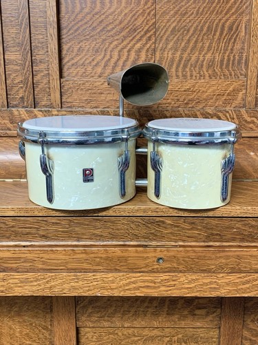 VINTAGE PREMIER BONGOS - 6 & 8” + COWBELL - Earl 60’s -with Mounts ...