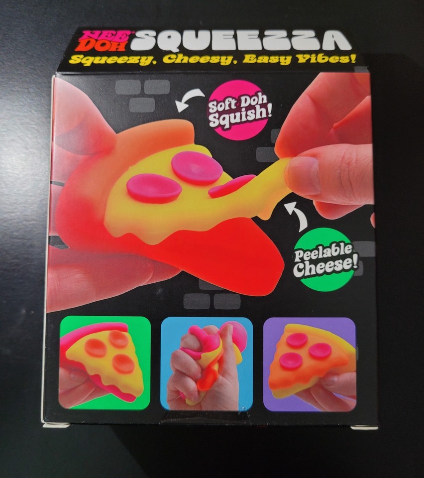 NeeDoh Squeezza Pizza Brand New Rare Toy Fidget Schylling PINK CRUST ...