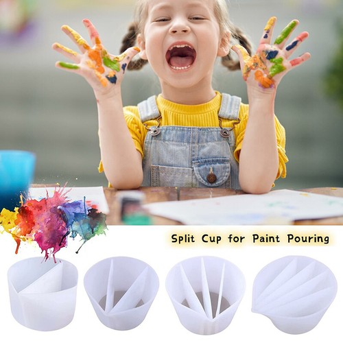 Silicone Split Color Mixing Cup Pouring Paint Reusable Fluid Art ...