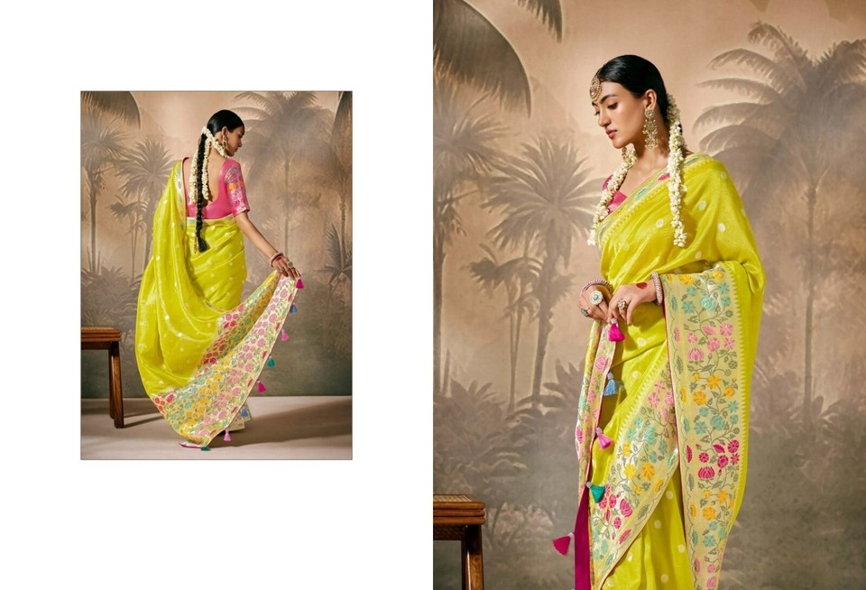 KIMORA RASM TRADITIONAL ZARI WORK DESIGNER BANARASI SILK SAREE 8762 | eBay