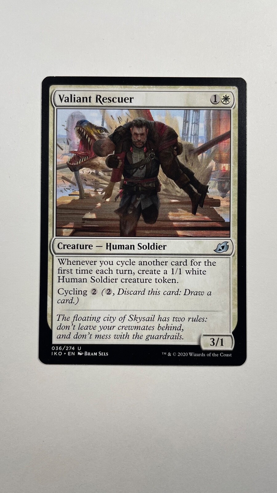 MTG Ikoria Lair of Behemoths Valiant Rescuer 036/274 Magic the ...