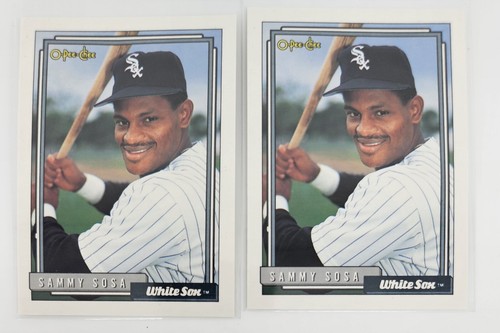 Lot of 2 1992 O-Pee-Chee Sammy Sosa #94 - Chicago White Sox - Canadian ...