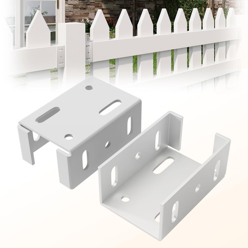 2Pk Heavy Duty Aluminum Fence Bracket for Vinyl Fencing Panel to Post ...
