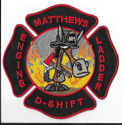 Matthews Fire Department, North Carolina D-Shift Shoulder Patch | eBay