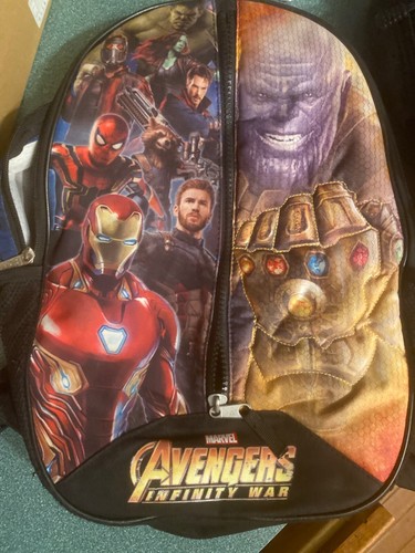 Marvel Avengers Infinity War Backpack Book Bag w/Ironman Spiderman Hulk ...