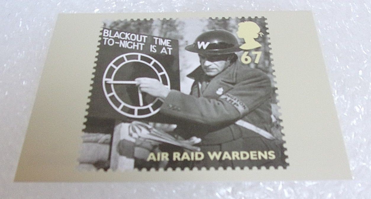 ROYAL MAIL STAMP POSTCARD BRITAIN ALONE AIR RAID WARDENS | eBay