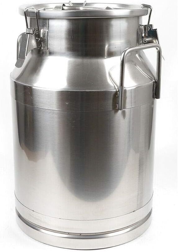 Large Stainless Steel Milk Churn Liquid Storage Rice Gypsy Urn Bucket ...