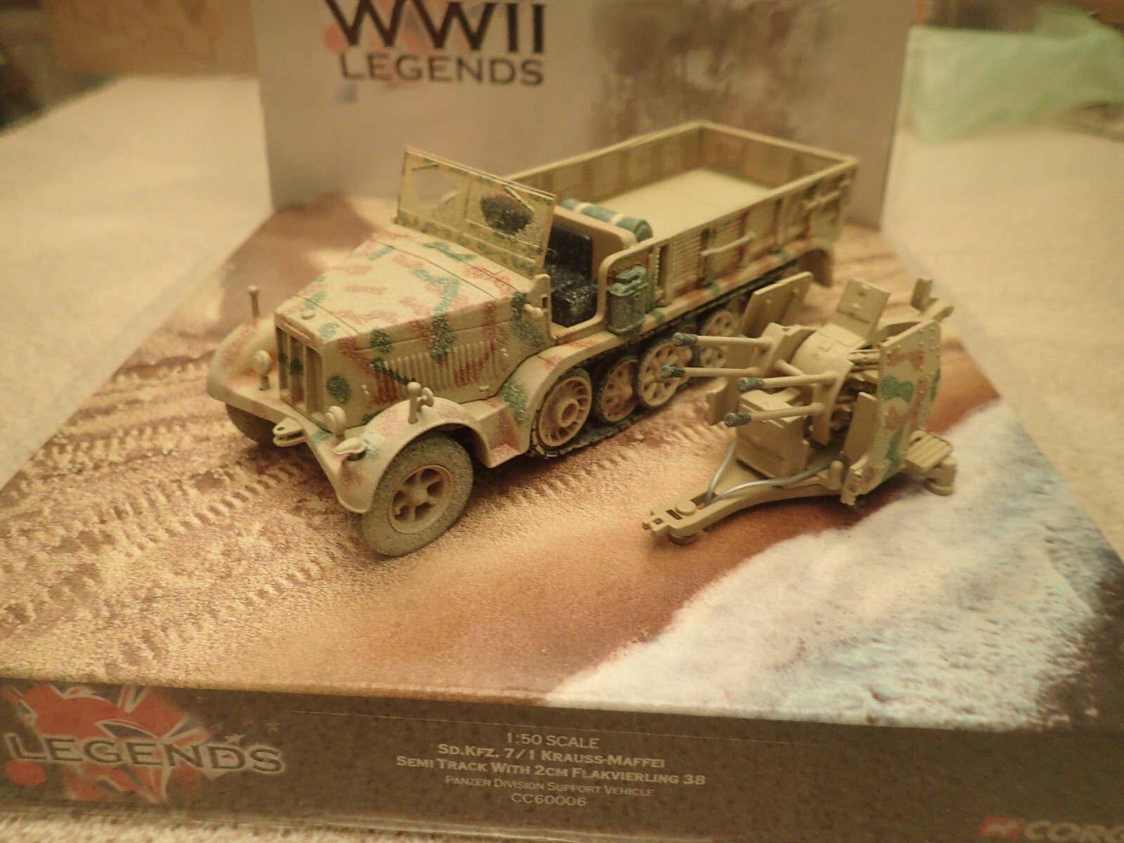 Corgi WWII Legends CC60006 1:50 Sd.Kfz. 7/1 Krauss-Maffei Semi Track ...
