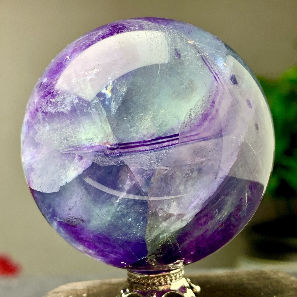 188G Natural Colored fluorite Quartz sphere Crystal ball Healing | eBay UK