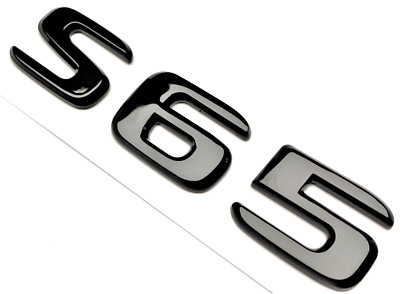 GLOSS BLACK S65 FOR MERCEDES S65 REAR TRUNK EMBLEM BADGE NAMEPLATE ...