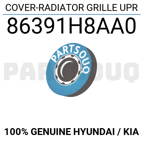86391H8AA0 Genuine Hyundai / KIA COVER-RADIATOR GRILLE UPR | eBay