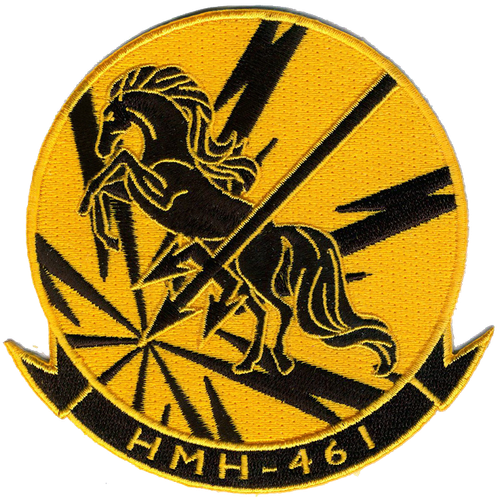4" MARINE CORPS HMH-461 IRON HORSE 2020 HELI GOLD EMBROIDERED JACKET ...
