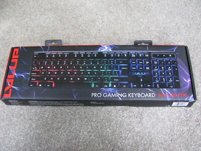 BRAND NEW VIVITAR LVLUP PRO GAMING KEYBOARD WITH MULTI COLOR LED KEYS ...