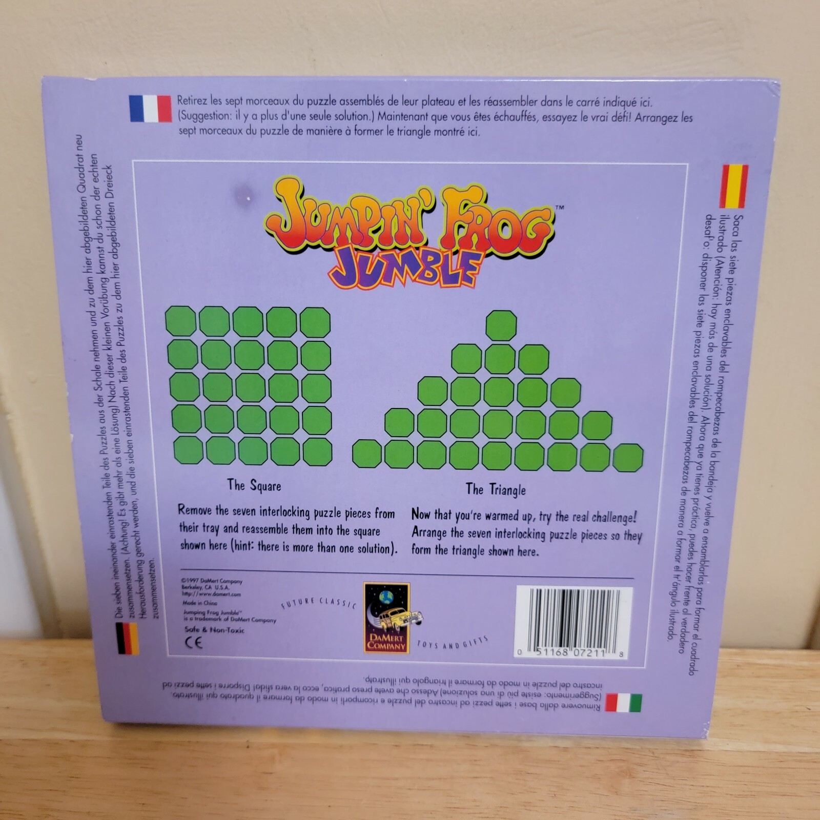 NEW Vintage 1997 "Jumpin Frog Jumble" Frog Puzzle Challenge DaMert Top ...