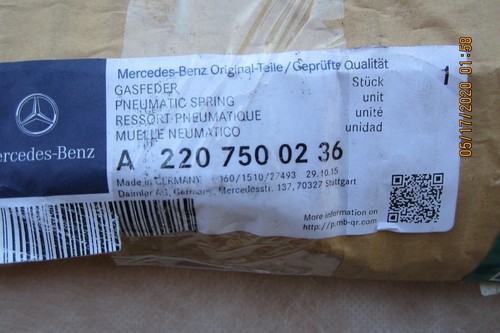 One New Genuine Trunk Lid Lift Support right side 2207500236 for ...