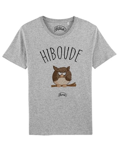 T-shirt homme manches courtes- HIBOUDE couleur gris | eBay