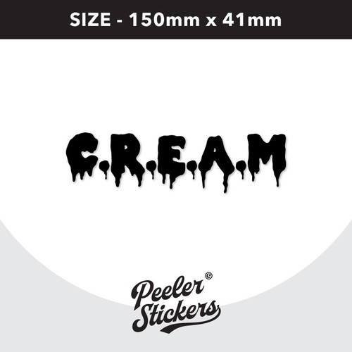 CREAM Decal Sticker, Car Laptop Wu Tang Clan Cash Hip Hop Rap Sticker ...