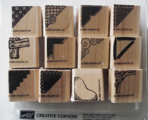 STAMPIN UP CREATIVE CORNERS (12) WOOD MOUNT RUBBER STAMPS EXCELLENT ...