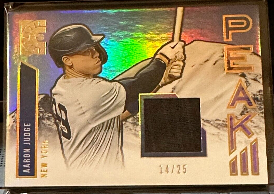AARON JUDGE JERSEY PATCH 2022 PANINI CAPSTONE #PM-AJ PEAK NEW YORK ...
