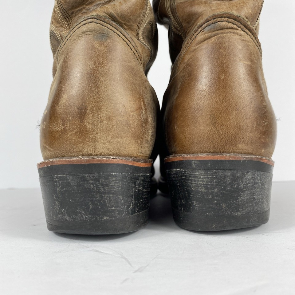 Double H Mens Work Wester Boot Size 13D Brown Leather Cowboy Boots ...
