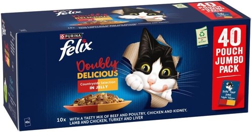 Felix Doubly Delicious Countryside Selection In Jelly Wet Cat Food *40 ...