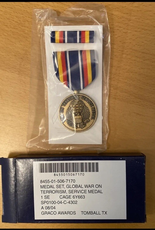 U.S Army, Global War On Terrorism Service Medal Ribbon Set NEW In ...