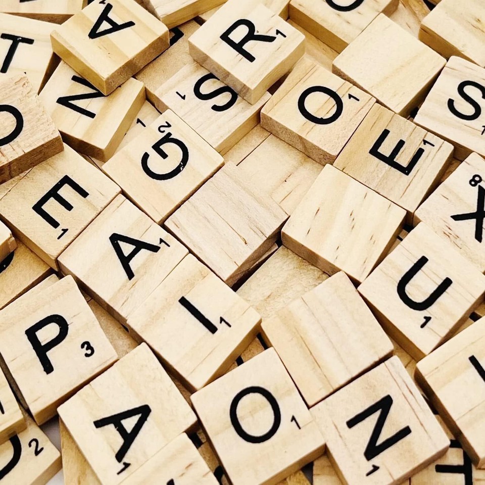 200 Pcs Scrabble Letters, Wood Scrabble Tiles for Crafts Making ...