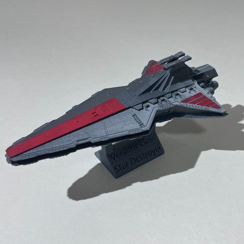 Star Wars Venator Star Destroyer Model 3D Printed with Painted Markings ...