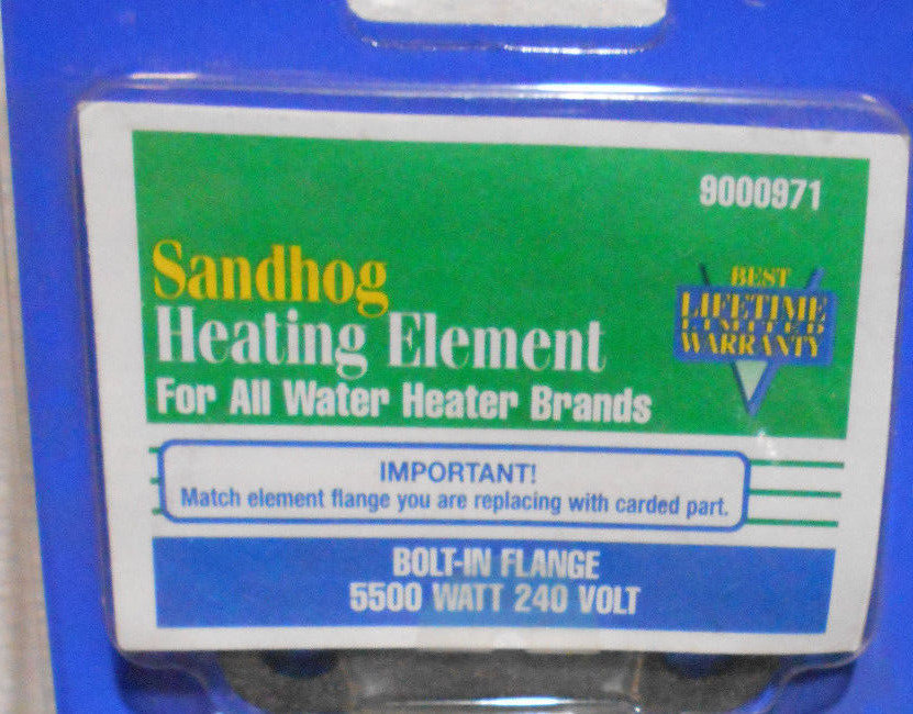 Sandhog Heating Element Universal, Bolt-In Flange 5500W, 240V, 9000971 ...