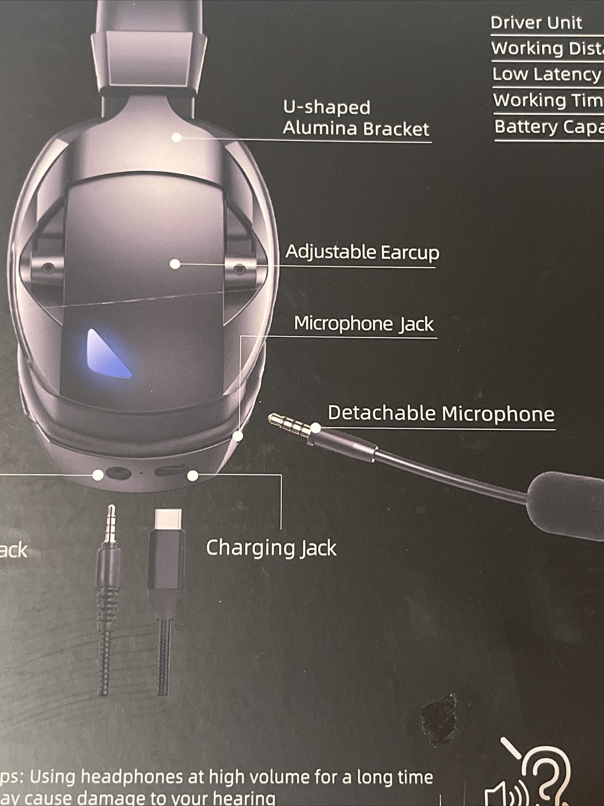 BL100 Pro Wireless Gaming Headset With Detachable Noise Cancelling ...