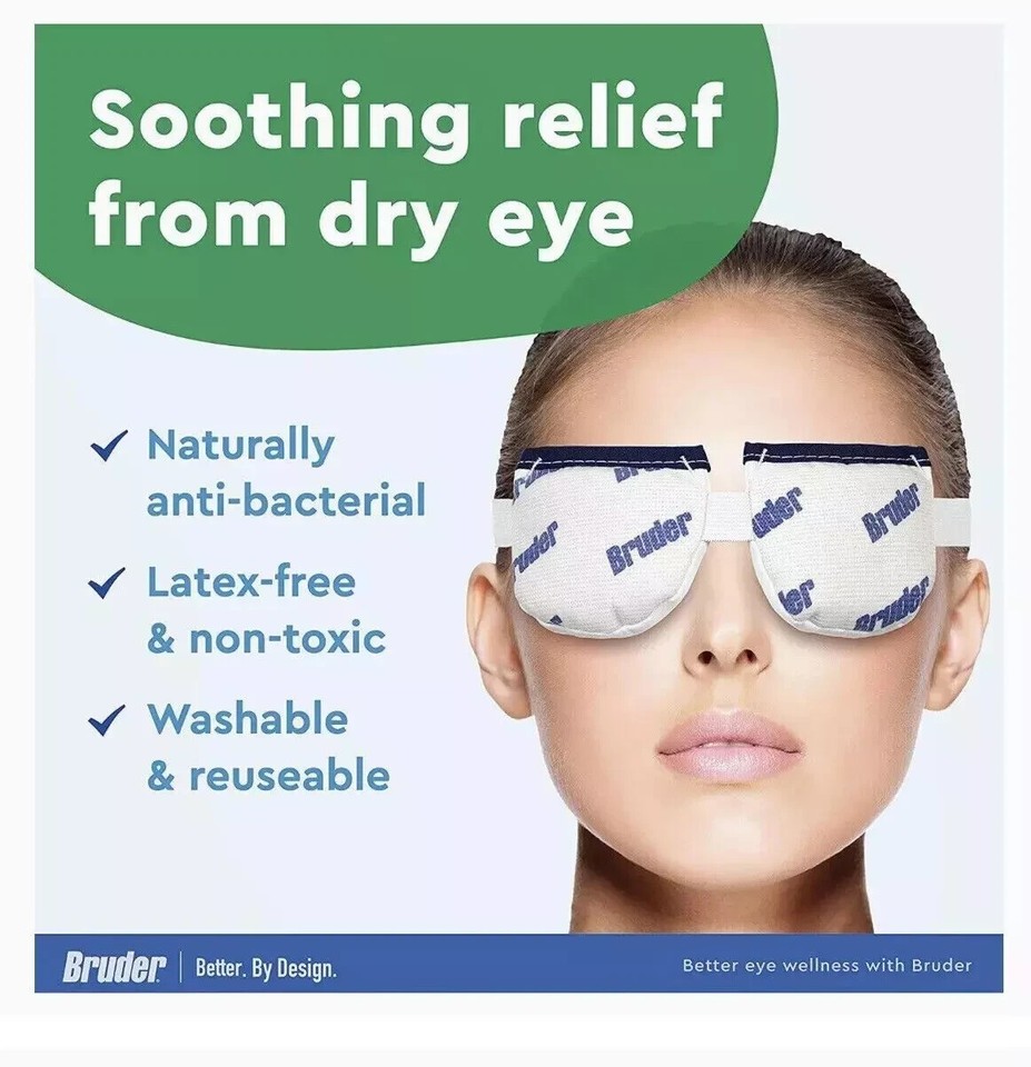 2 pieces Genuine Bruder Moist Heat Eye Compress Mask Relief Dry Eye ...