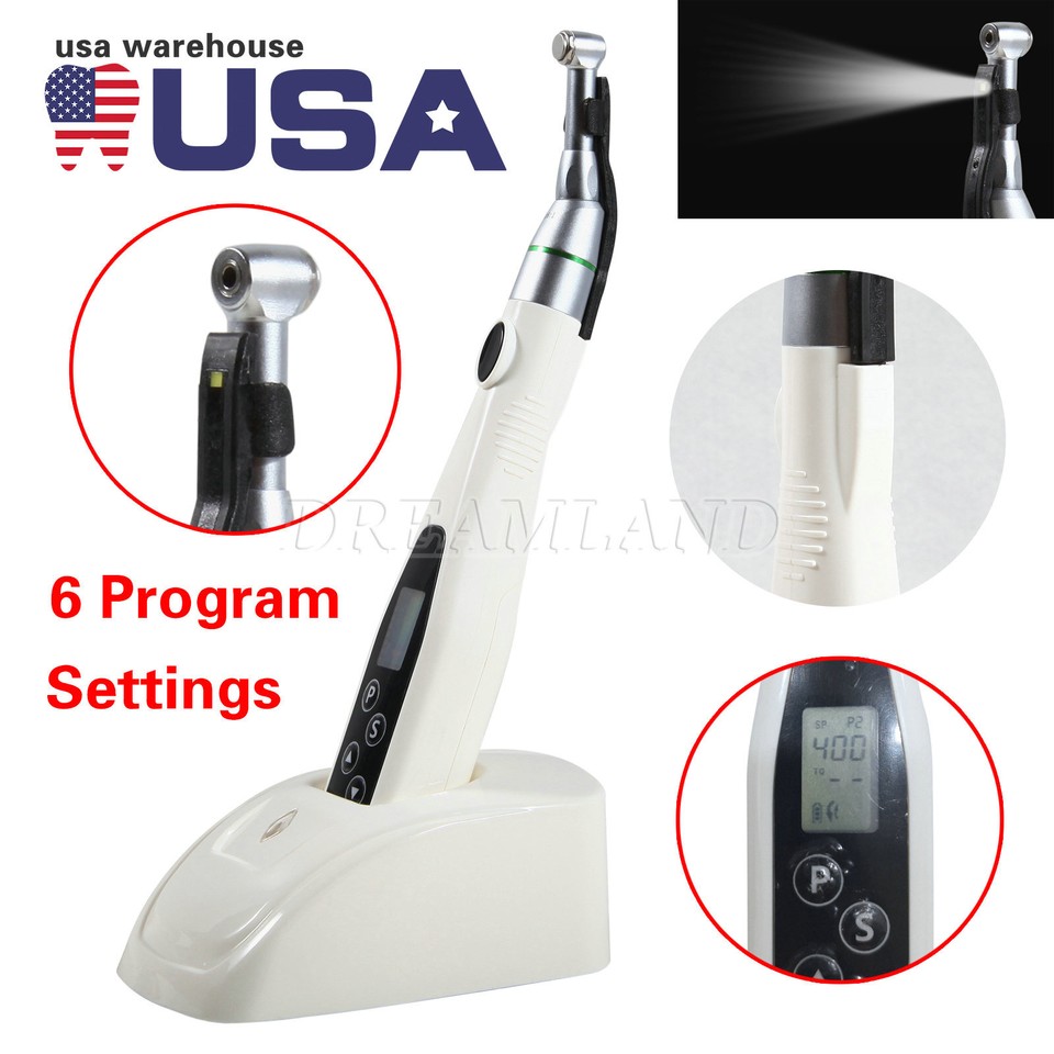 US Dental Wireless 16:1 Mini Endo Motor LED Handpiece / Root Canal Apex ...