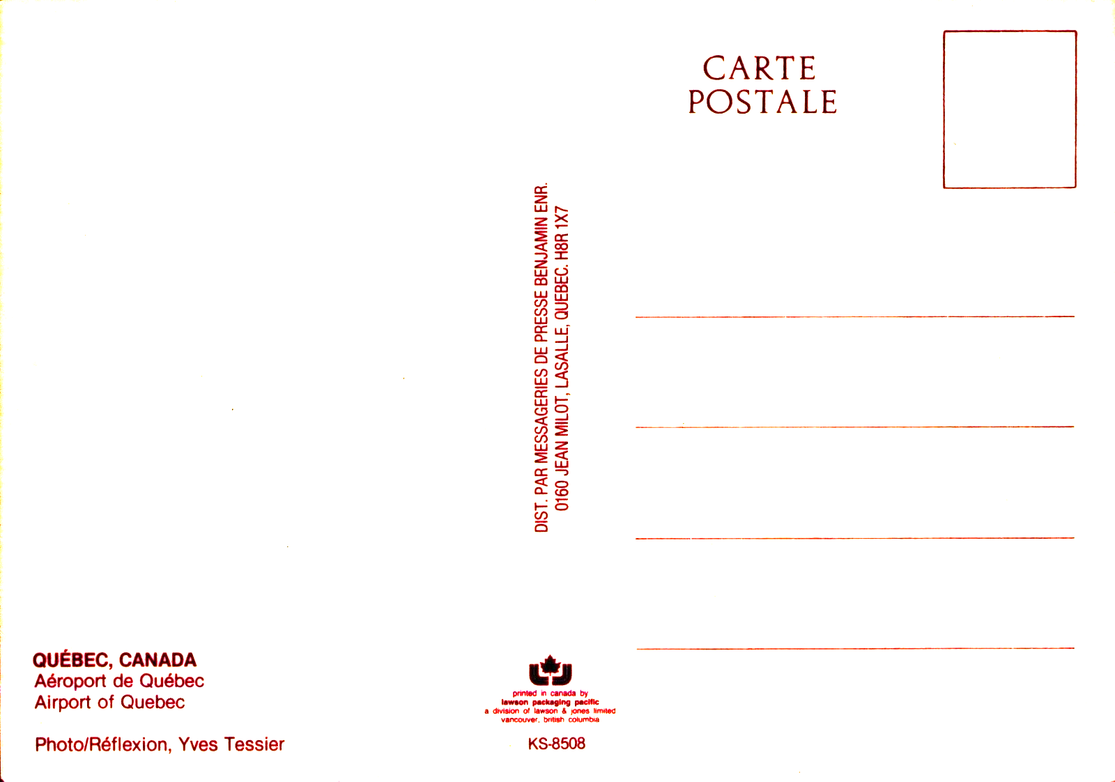 Postcard Airport of Quebec, Quebec Canada, Aerial View-Unposted M1 | eBay