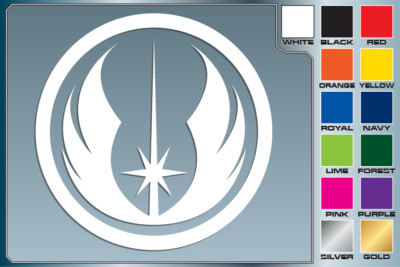 JEDI LOGO cut vinyl decal #1 Star Wars Sticker, Car Truck Window Decal ...