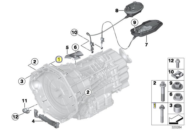 BMW E10 Torx-Head Bolt/Screw M8x1.25x50mm Grade 8.8 23001222887 1222887 ...