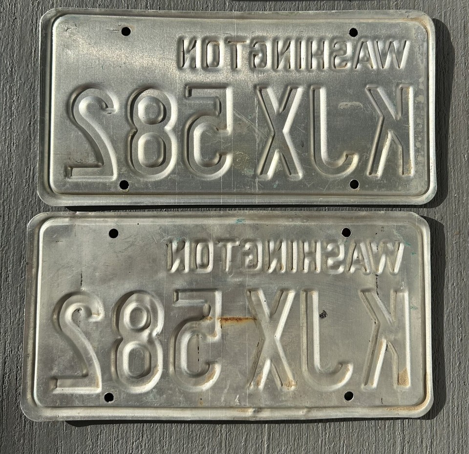 Vintage 1968 Washington License Plates Pair 68 WA Lic 85 Sticker Tag | eBay