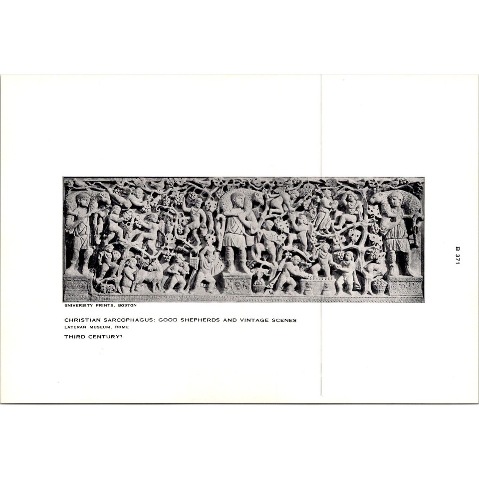 Christian Sarcophagus Good Shepherds & Vintage Scenes Vintage Print STF ...