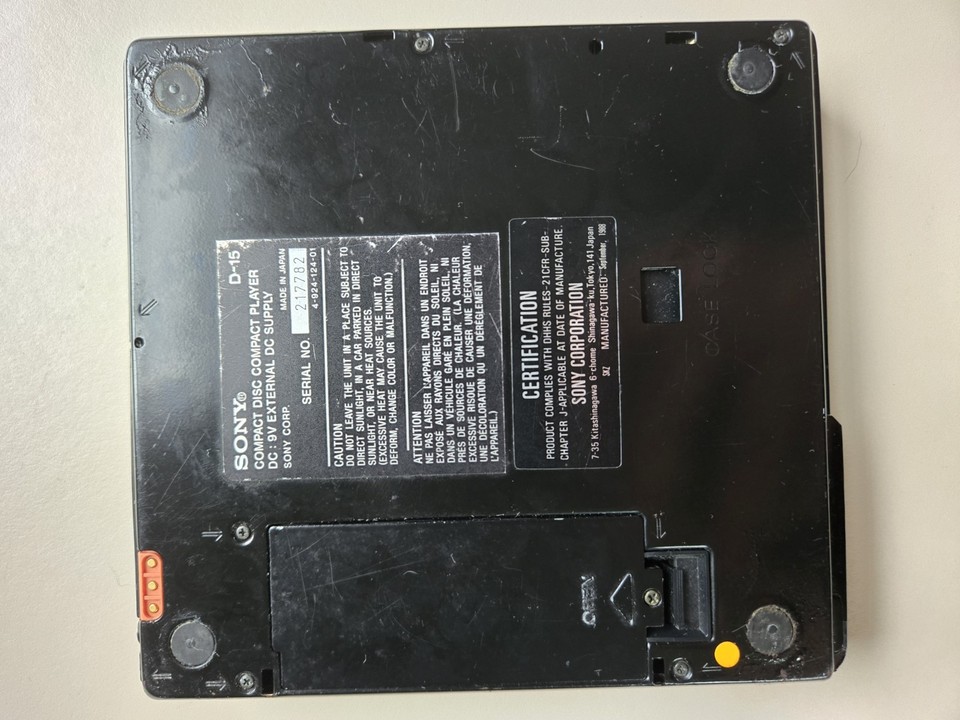 VINTAGE 1980's Sony Discman D-15 CD Player | eBay