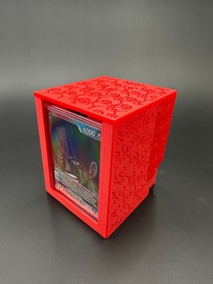 One Piece TCG Flame Flame Devil Fruit Pattern Magnetic Deckbox Red Blue ...