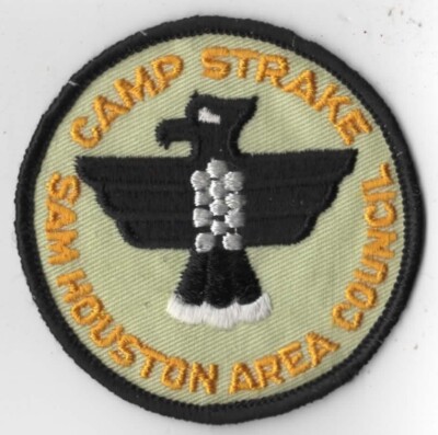 Camp Strake Sam Houston Area Council BSA Patch BLACK Bdr. [CA4566] | eBay