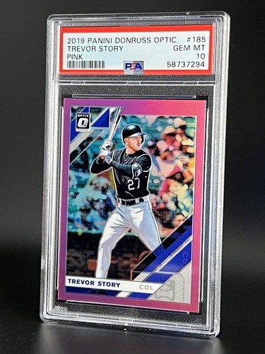 2019 Trevor Story Panini Donruss Optic Pink Parallel #185 - PSA 10 ...