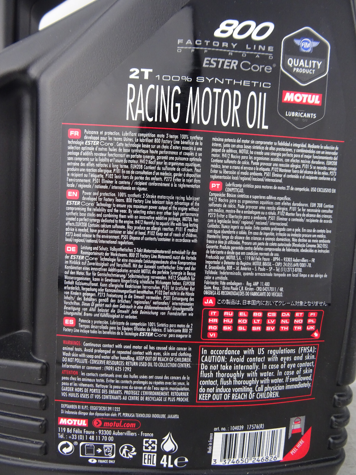 Motul 800 2T Off Road Motoröl Öl Factory Line Motorradöl 2-Takt 2T Öl ...