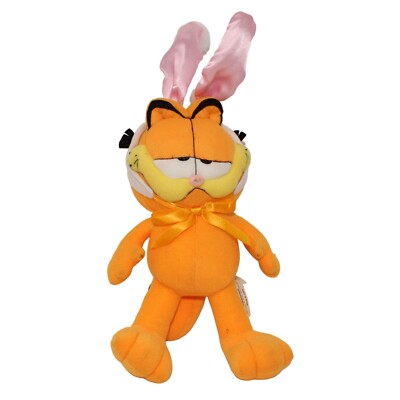 VTG Garfield Easter Bunny Ears Plush Cat Stuffed Toy Russell Stover ...