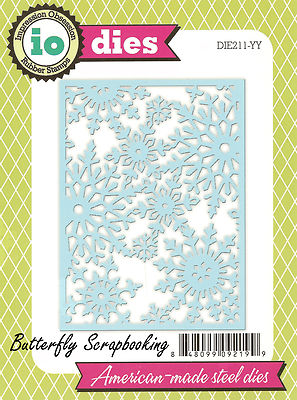 Winter Snowflake Background Die Cutting Die Impression Obsession DIE211 ...