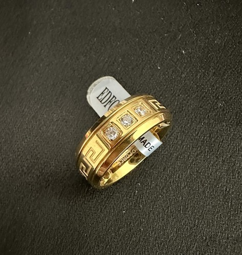 Ed Force Men’s Band/Cubic Zirconia luxury,Pattern/ StainlessStill/ Gold ...