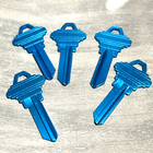 5 PACK Schlage SC-1 Blue Turquoise Lightweight Aluminum Titanium Key ...