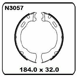 fits Ford Explorer Wagon 2002 onwards REAR Handbrake Shoe SET N3057 ...